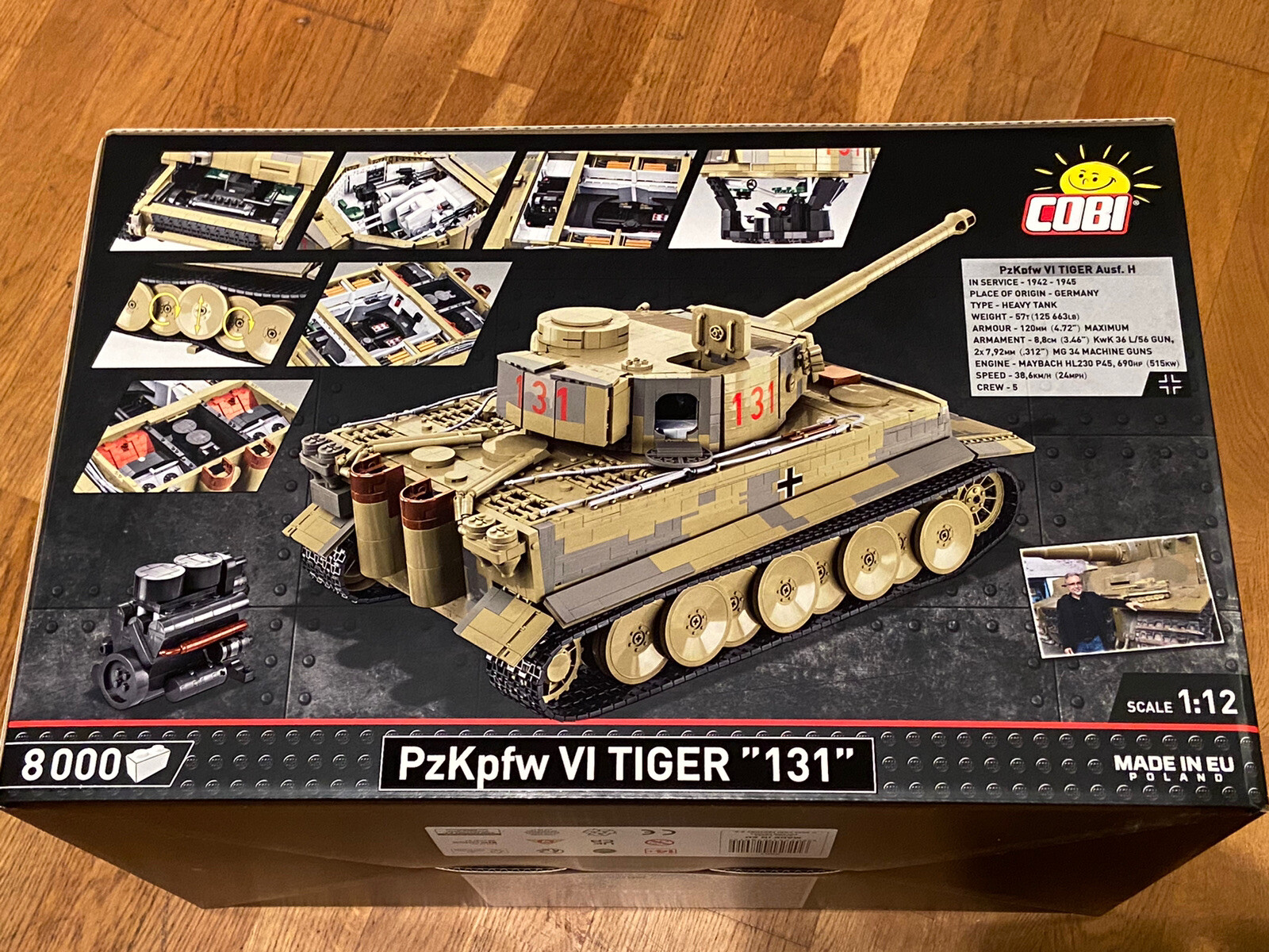 COBI 2801 1:12 Deutscher PzKpfW VI TIGER "131" Tank Museum 8000 ...