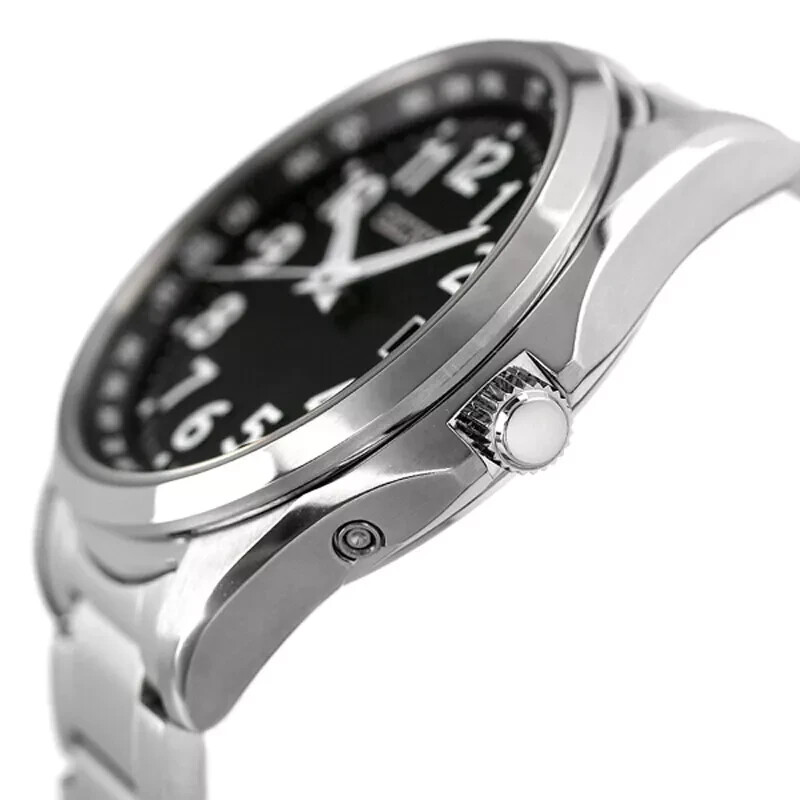 Seiko Selection SBTM329 Black Dial Titanium Solar Atomic Radio Men ...