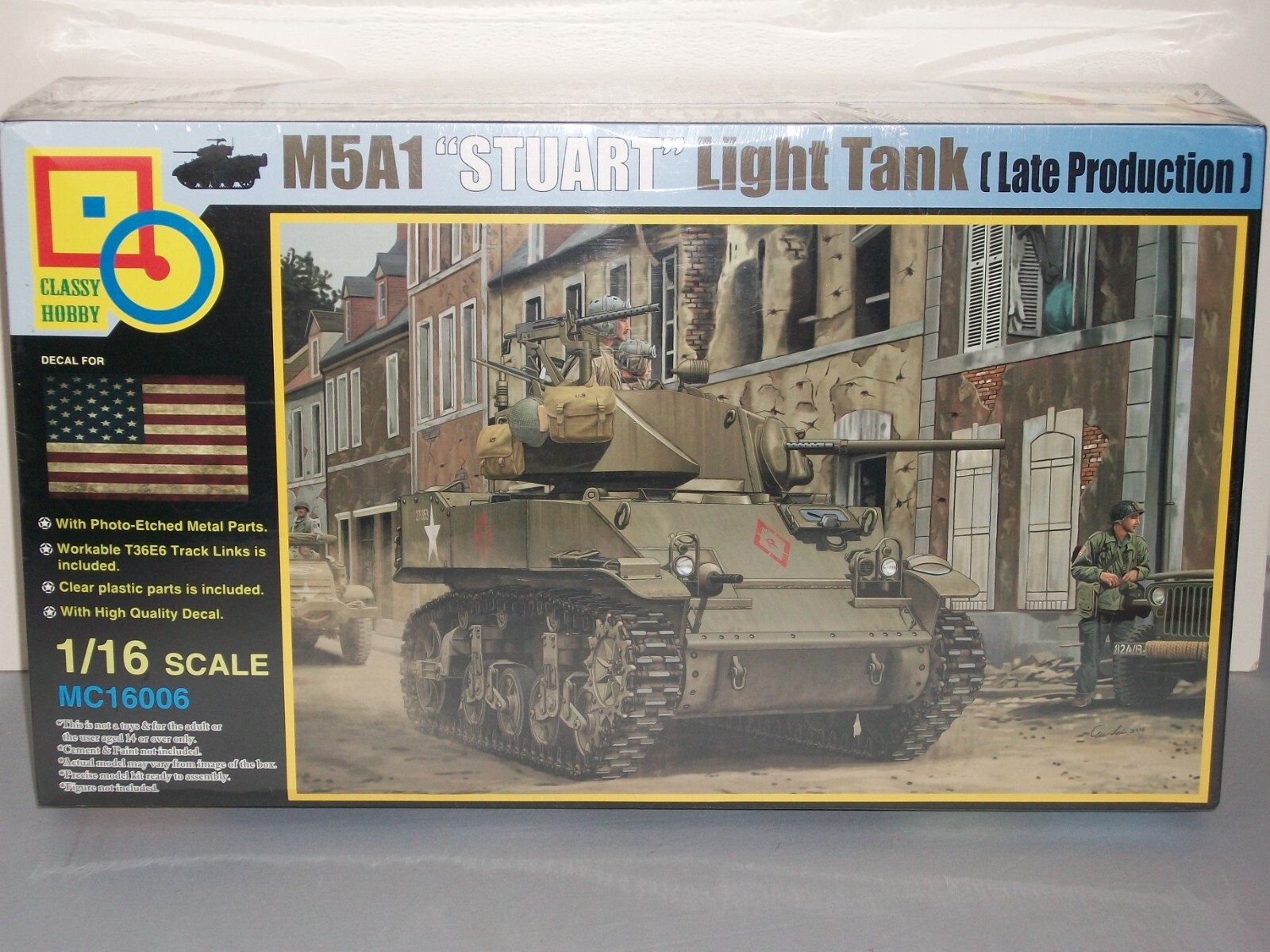Classy Hobby 1/16 Scale M5A1 "Stuart" Light Tank (Late Production ...