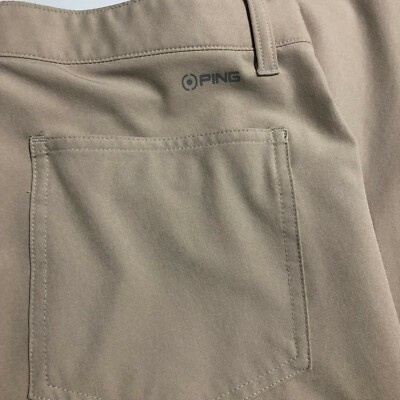 Mens Ping Golf Pants Sensor Cool Size 32 X 33 Khaki Beige Polyester | eBay