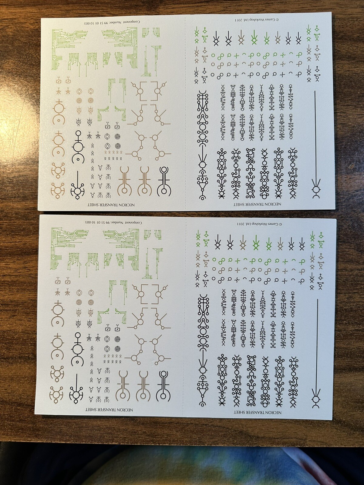 Necron Transfers x2 Necrons Decal Sheets Warhammer 40k | eBay