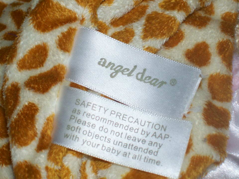 Angel Dear Brown Giraffe Print Spots Security Blanket Blankie Lovey | eBay