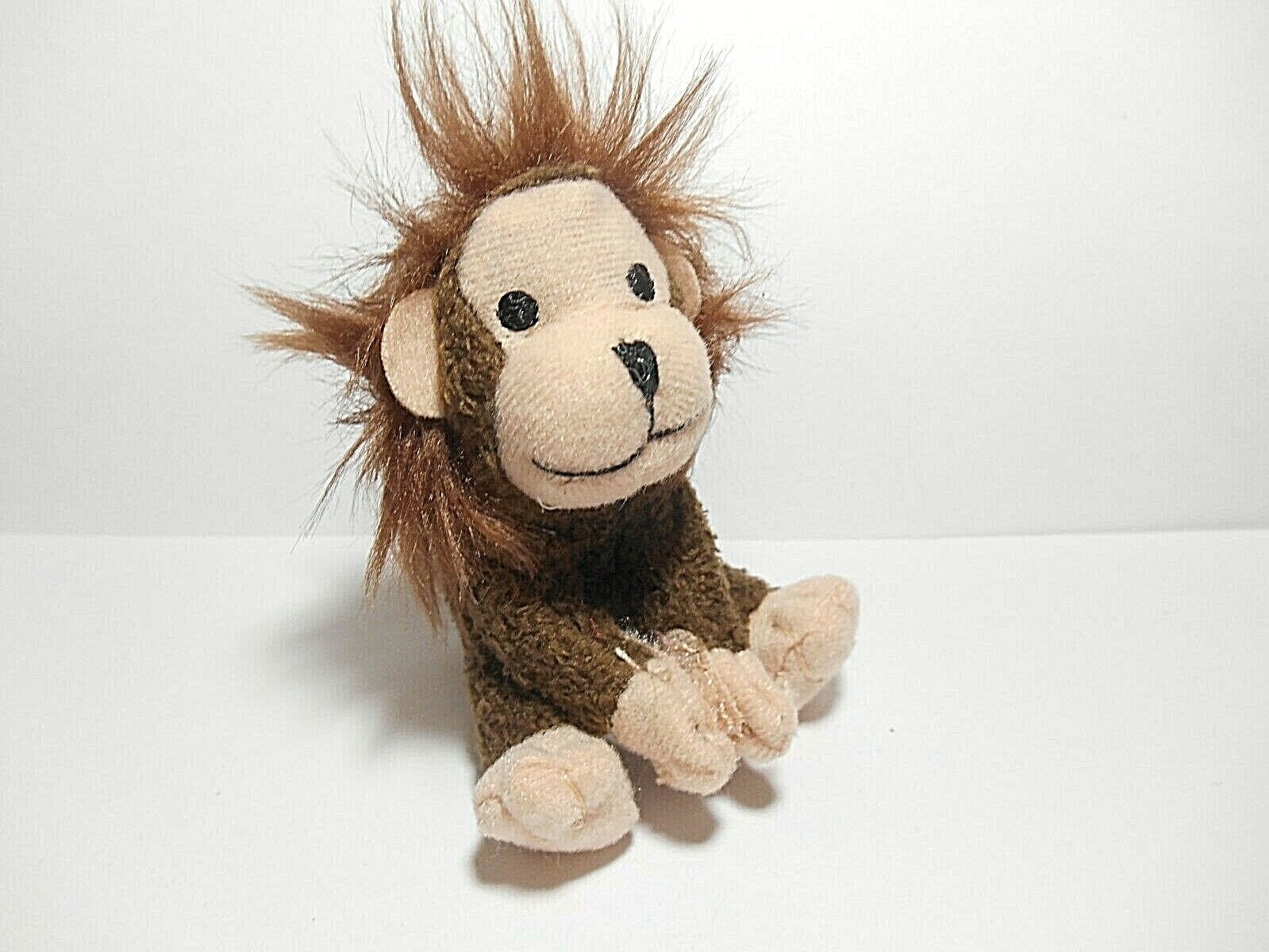 2009 Whimzy Pets Coconut monkey brown mini plush finger puppet 3 INCHES ...