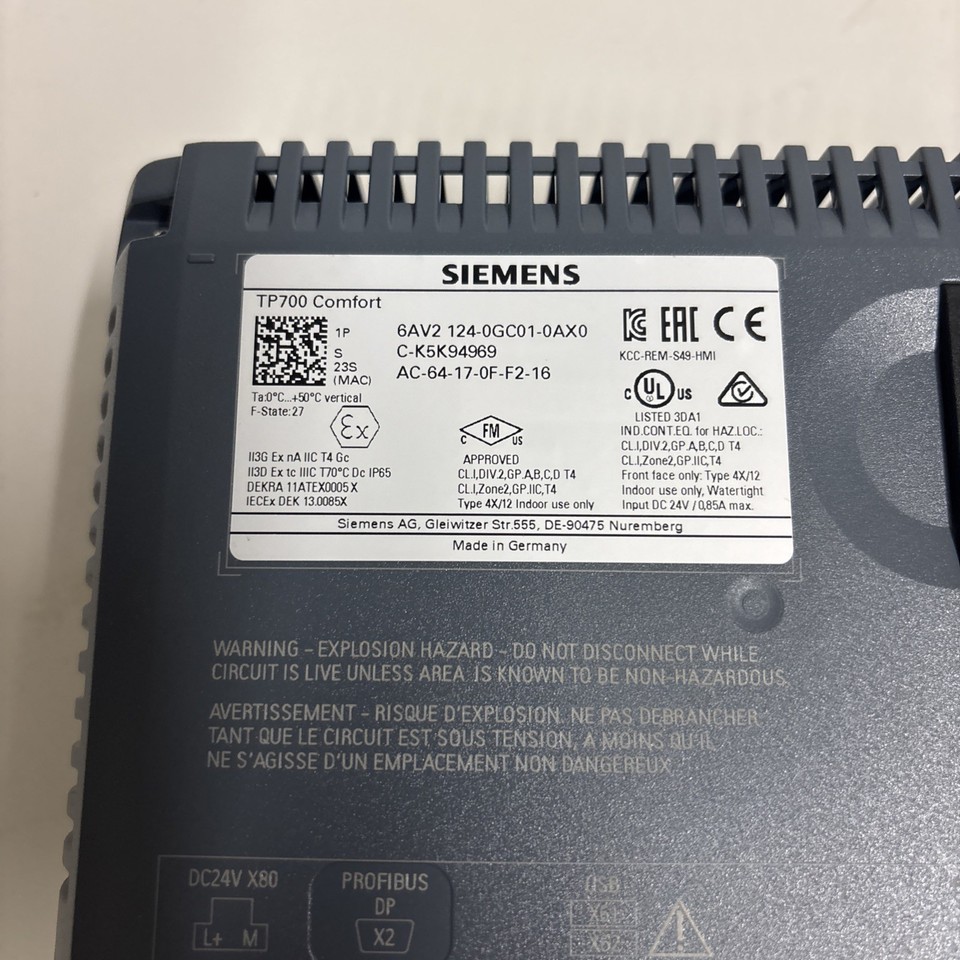 Siemens Simatic HMI TP700 Comfort 6AV2124-0GC01-0AX0 tested | eBay