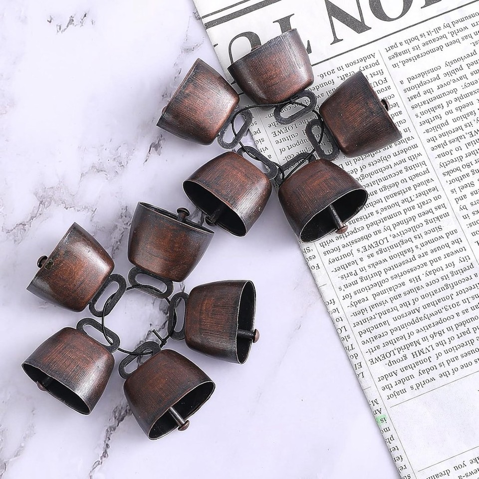 10PCS Cow Horse Sheep Grazing Copper Bells, Cattle Farm Animal Copper ...