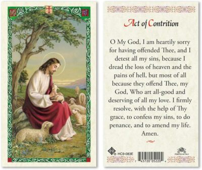 Act of Contrition Laminated Prayer Cards - Pack of 25 | eBay