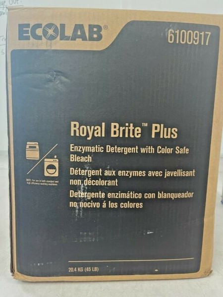 Ecolab Royal Brite Plus Enzymatic Detergent Color Safe Bleach - 45lbs ...
