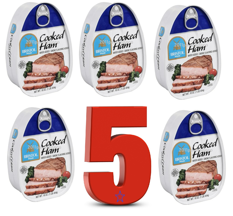 Bristol Cooked Ham 16oz EXP * 2029 Fully Cooked Canned Meat Ready to ...