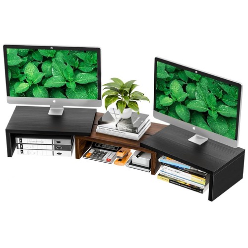 Simple Trending Extended Dual Monitor Stand Riser with Adjustable ...