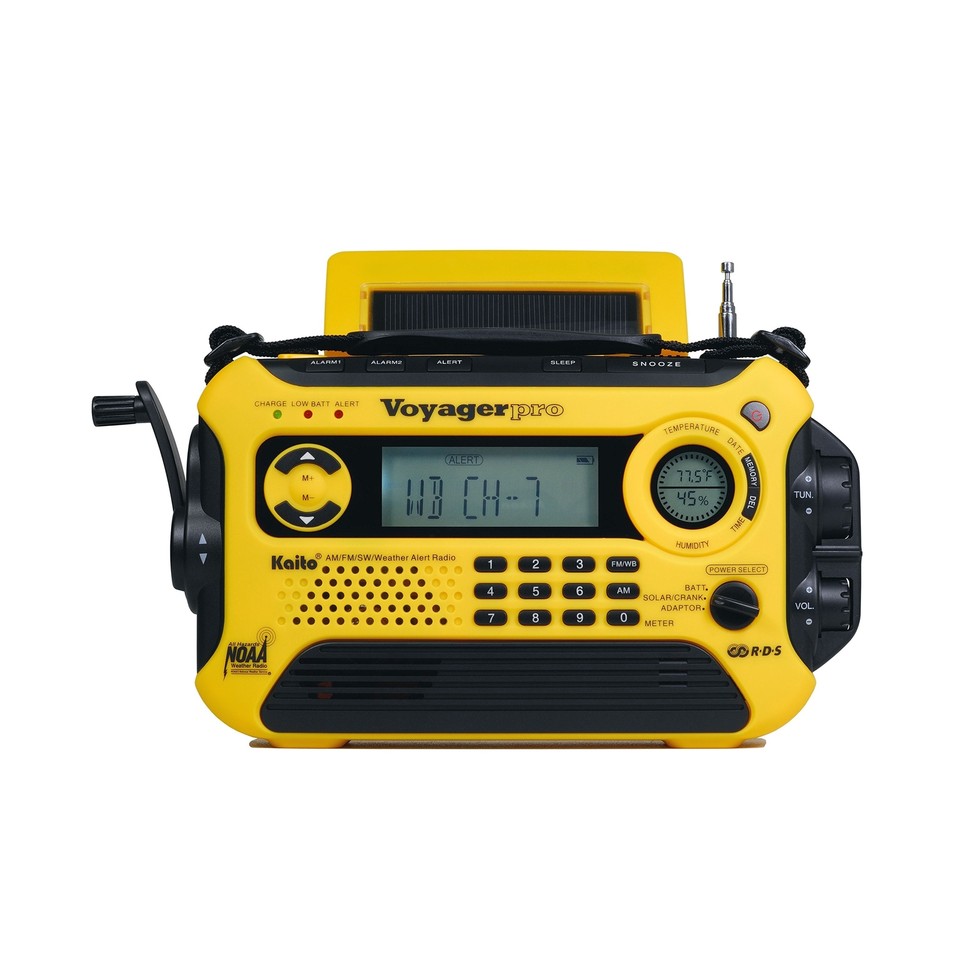 Kaito Voyager Pro KA600 Digital Solar Dynamo Crank Wind Up AM/FM/LW/SW ...
