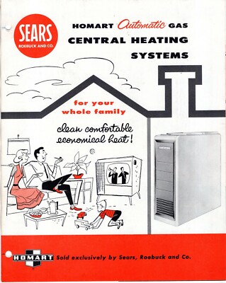 1957 SEARS HOMART Heating System CATALOG / BROCHURE Advertising ...
