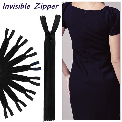 Close End YKK ZIPPER High Quality Nylon Zip Invisible Concealed Zips 8 ...