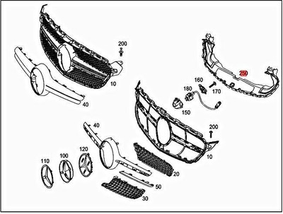 Genuine MERCEDES A205 C205 S205 W205 Air duct segment 2055050100 | eBay