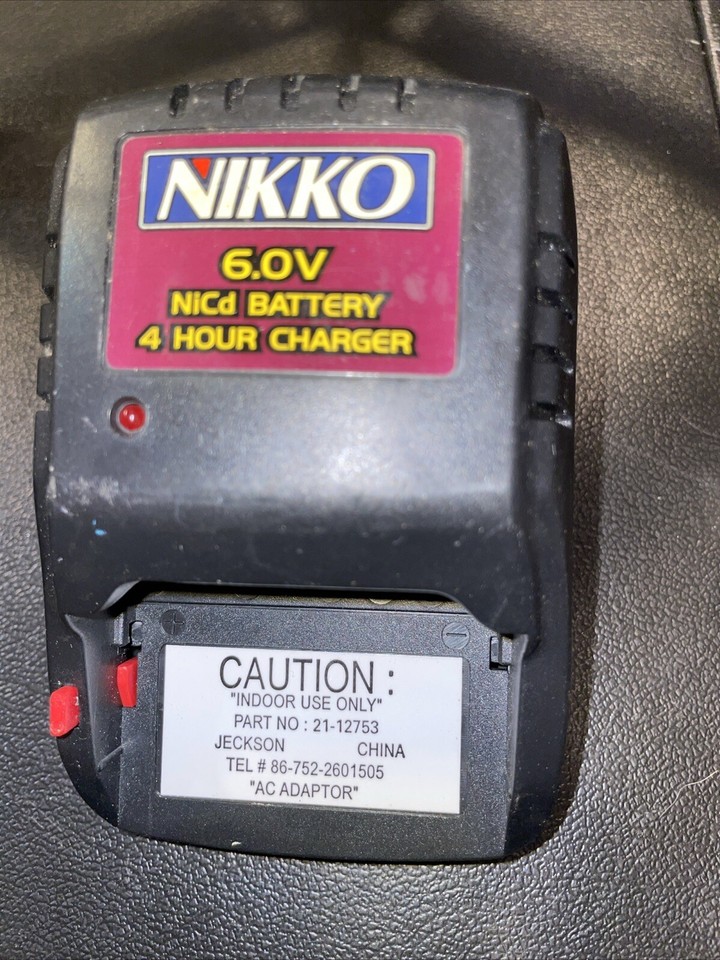Nikko 6.0V 4-Hour NiCd Battery Charger Model 1762 - Black - Tested[A ...