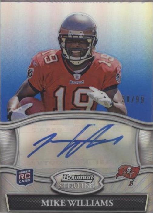 2010 Bowman Sterling - Autographs Mike Williams #BSA-MW Blue Refractor ...