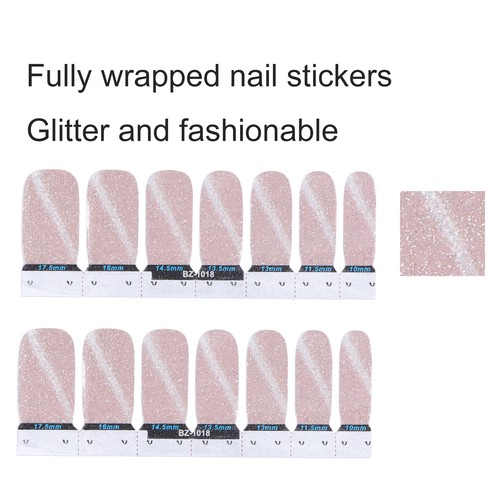 14pcs Nail Polish Strip DIY Adhesion Nail Wraps Decals Transfer Sticker ...