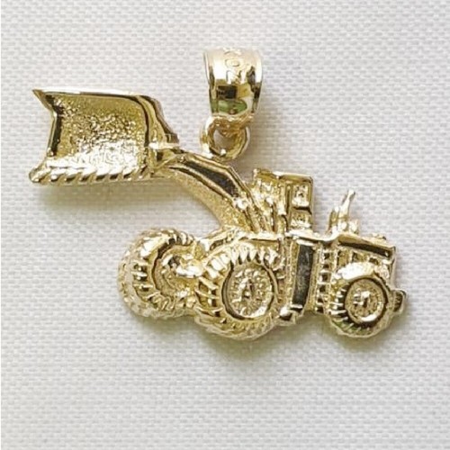14k Yellow Gold LOADER BULLDOZER Pendant / Charm, Made in USA | eBay