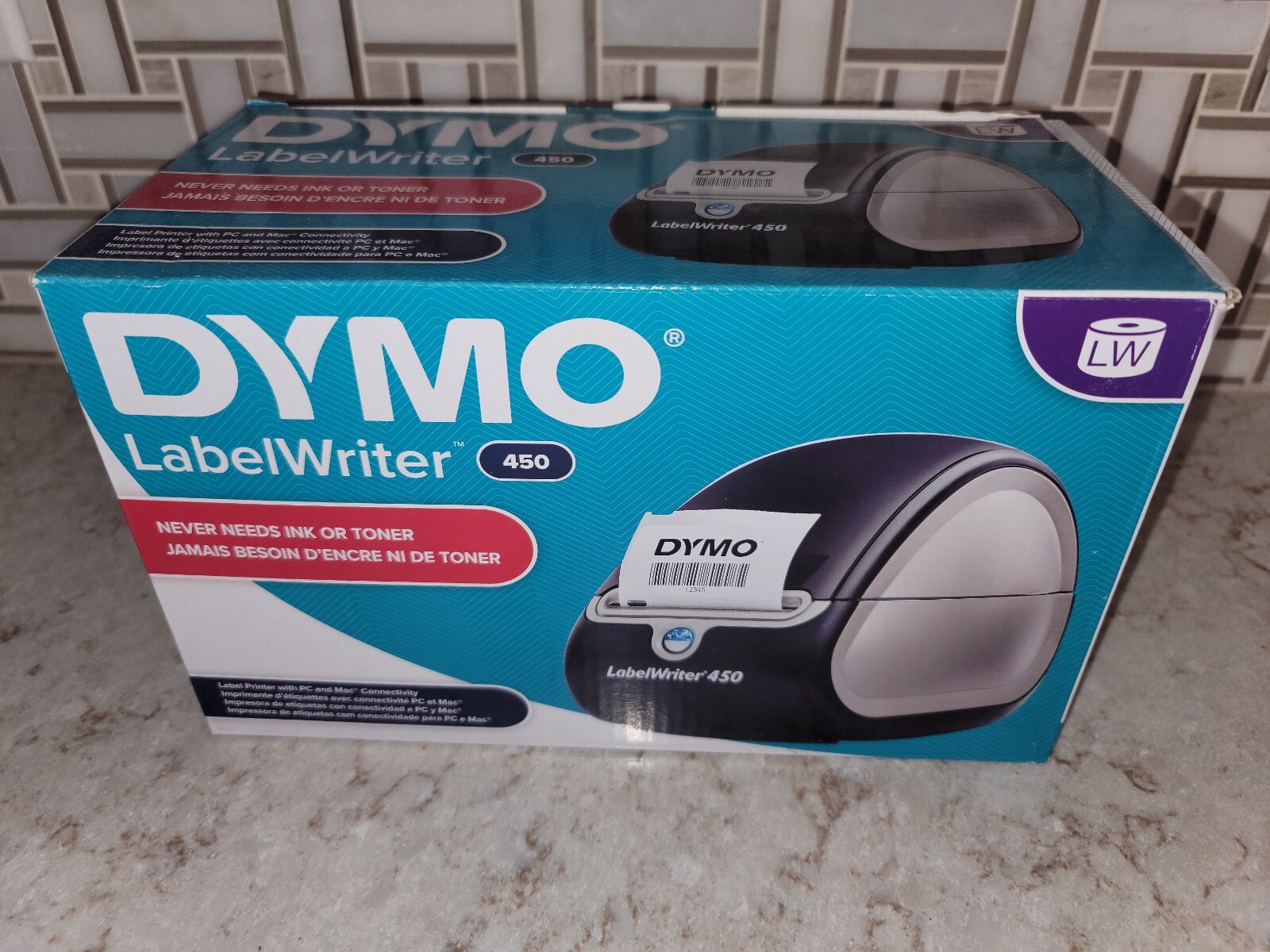 Dymo LabelWriter 450 Thermal Label Writer Printer with AC Adapter & USB ...
