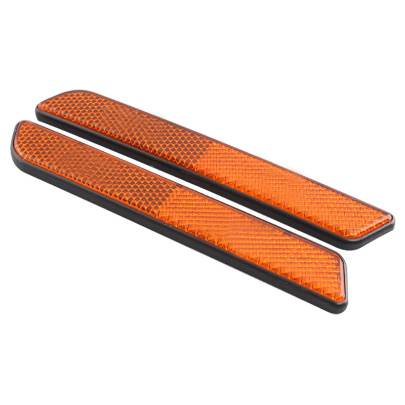 2x Amber Front Fork Leg Safe Reflectors Safety Fit For Harley Lower ...