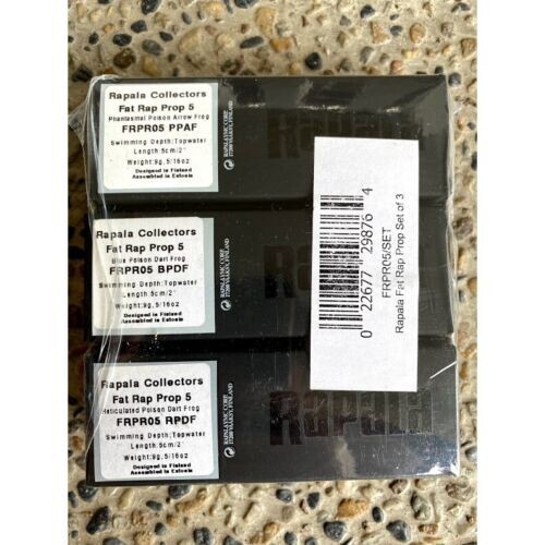New RAPALA COLLECTORS LIMITED EDITION FAT RAP PROP SET OF 3 TOP WATER ...