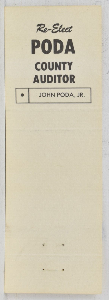 1970s John Poda Jr Summit County Auditor Democratic Party Candidate ...