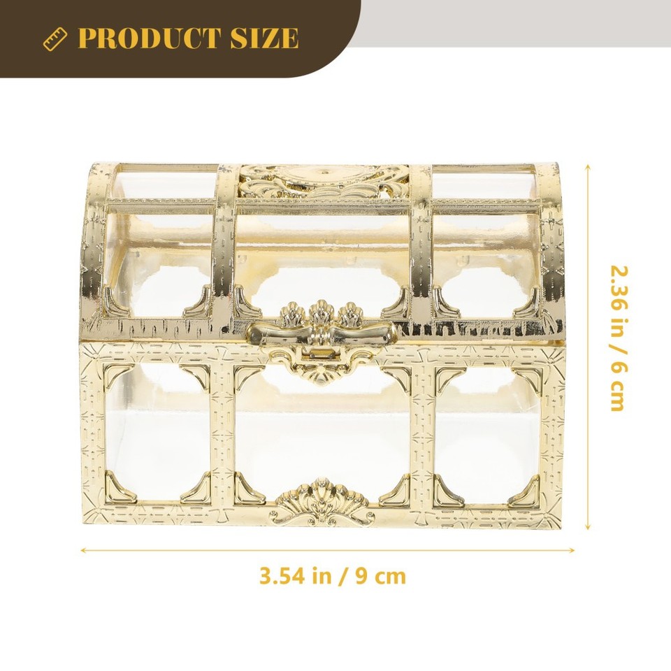 4pcs Plastic Pirate Treasure Chest Box Vintage Jewelry Storage ...