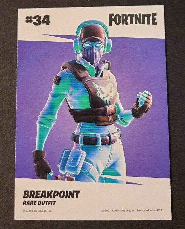 2021 Panini Fortnite Series 3 BREAKPOINT Rare Outfit Base Card #34 | eBay