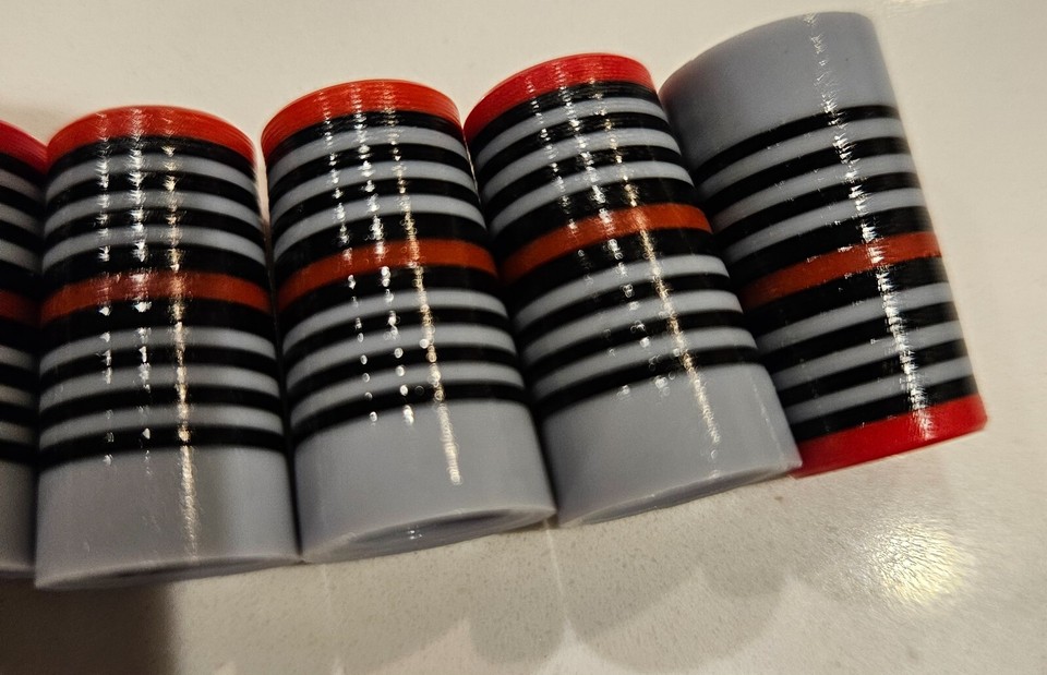 (10) Custom Golf Iron Ferrules Firehouse Gray, Red and Black - Pick ...