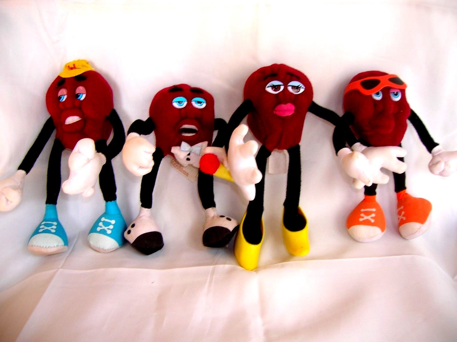 Vintage Plush California Raisins-Set Of 4-6" H -1988 Applause-Poseable ...