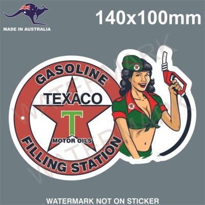 TEXACO STICKER FILLING STATION RETRO VINTAGE PETROLEUM OIL HOT ROD ...