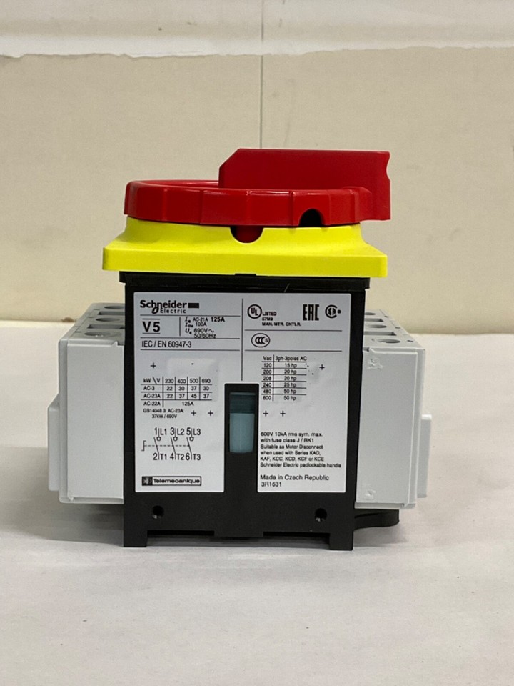 Schneider Electric IEC/EN 60947-3, 3R1631 Disconnect Switch, 5V 125A | eBay