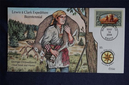 Lewis & Clark Stamp FDC Handpainted Collins#N3823 Sc#3854 George ...