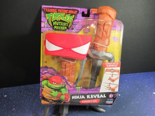 NIB Raphael's Sais TMNT Turtles Mutant Mayhem Ninja Reveal Ages 4+ Item ...