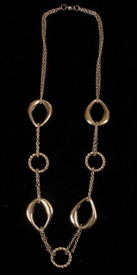 CLASSY VINTAGE FLASHY DESIGNER STYLE SILVER TONE CHAIN NECKLACE WOW ...