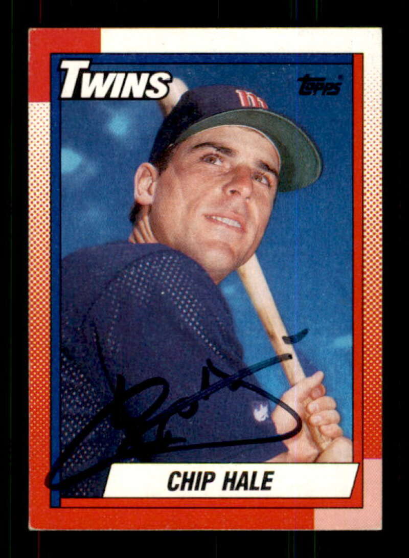 1990 Topps #704 Chip Hale AUTOGRAPHED!! RC Rookie Twins 239853 | eBay