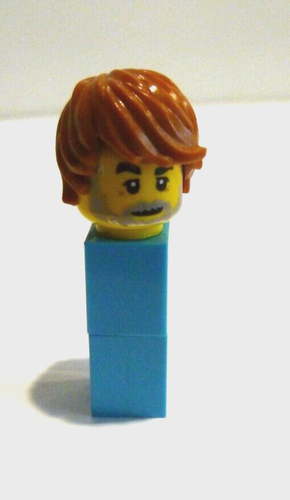 1 x LEGO® 18226,87991 Haare,Perücke/Minifigur,Junge,Mann dark orange ...