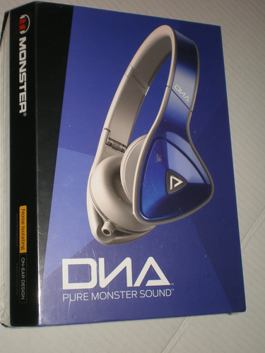 Monster DNA On-Ear Headphones -Cobalt Blue Light Gray NEW Sealed ...