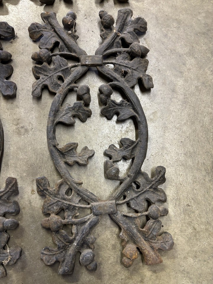 Vintage Cast Iron Oak Leaf Acorn 17” Architectural Pieces Porch Rail ...