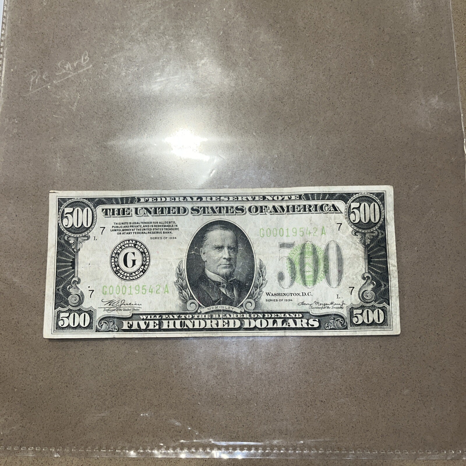 1934 $500 FIVE HUNDRED DOLLAR BILL Chicago | eBay