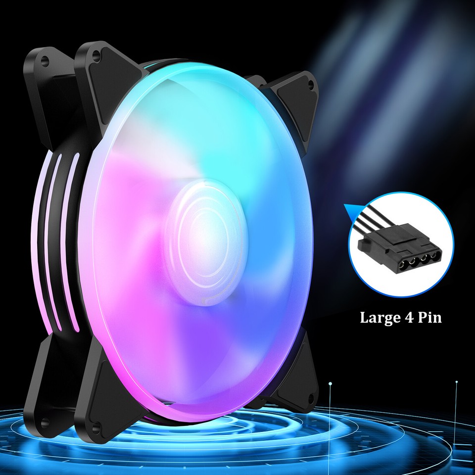 RGB LED Quiet PC Air Cooling RGB Fans Computer Case Game PC Cooling Fan ...