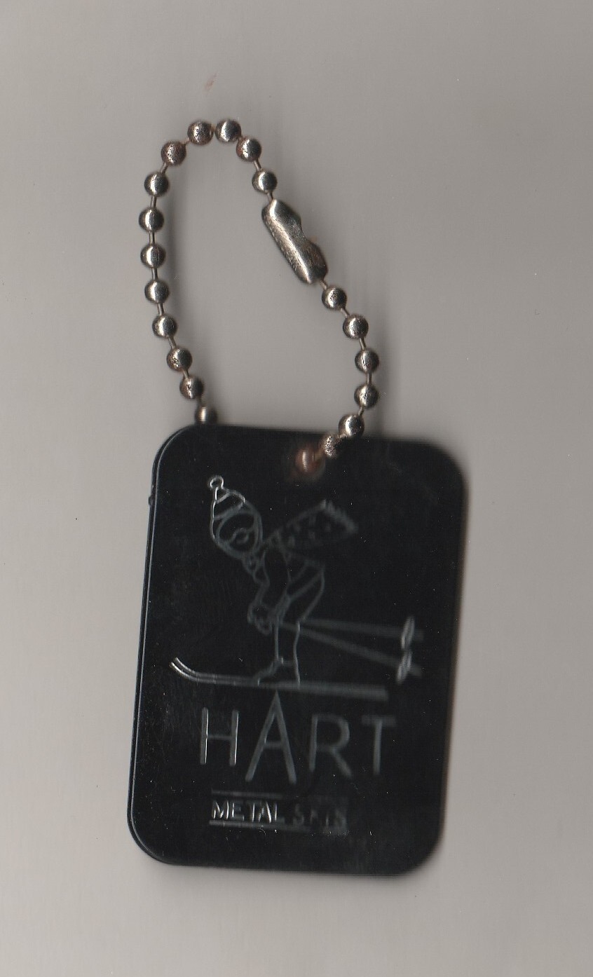 VINTAGE HART METAL SKIS ADVERTISING KEYCHAIN - MADE IN THE USA | eBay