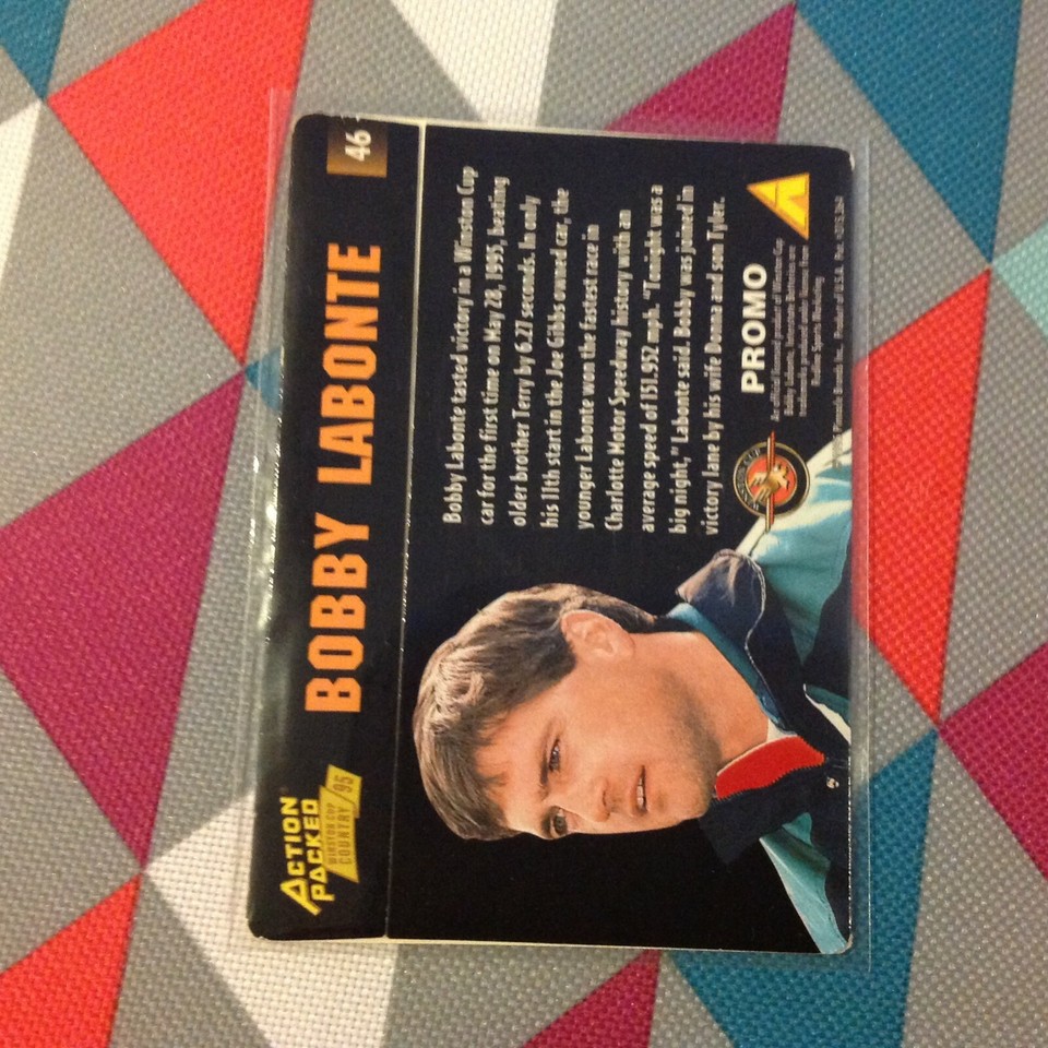 Bobby Labonte Promo Sample Card #46 1995 Action Packed Winston Cup ...