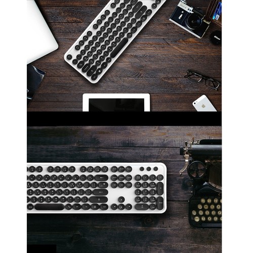 Actto Retro KBD-48 Wireless Blutooth Membrain Keyboard Korean English 4 ...