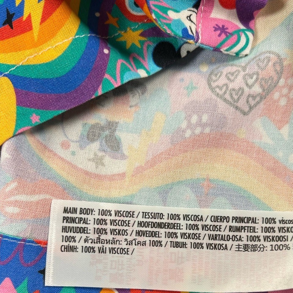 DISNEY Pride Camp Shirt NWT Mickey Minnie Rainbow Loop Collar XL Retro ...