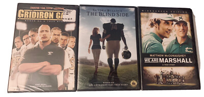 Movie Lot of 3 Football DVDs: Grid Iron Gang, The Blindside, We Are ...
