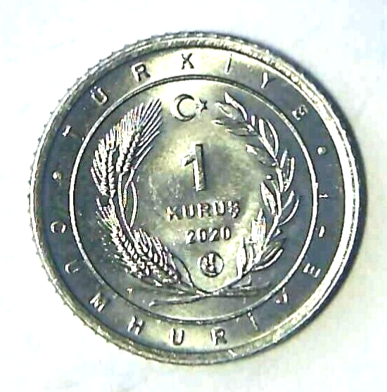 2020 Turkey 1 kurus Coin Chukar Partridge Bird Wildlife Animal Europe ...