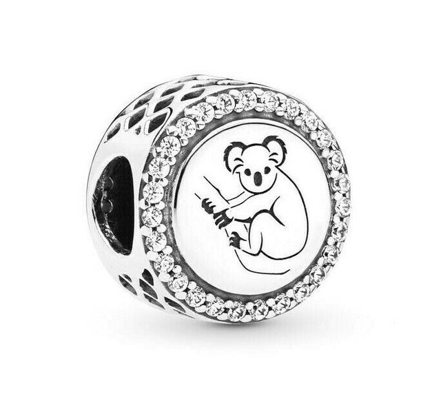 Authentic Genuine PANDORA Silver Sparkling Koala Charm - 792016CZ ...