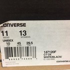 Converse CT OX White Sneakers STARS 147120F New Mens Size 11 Womens 13 ...