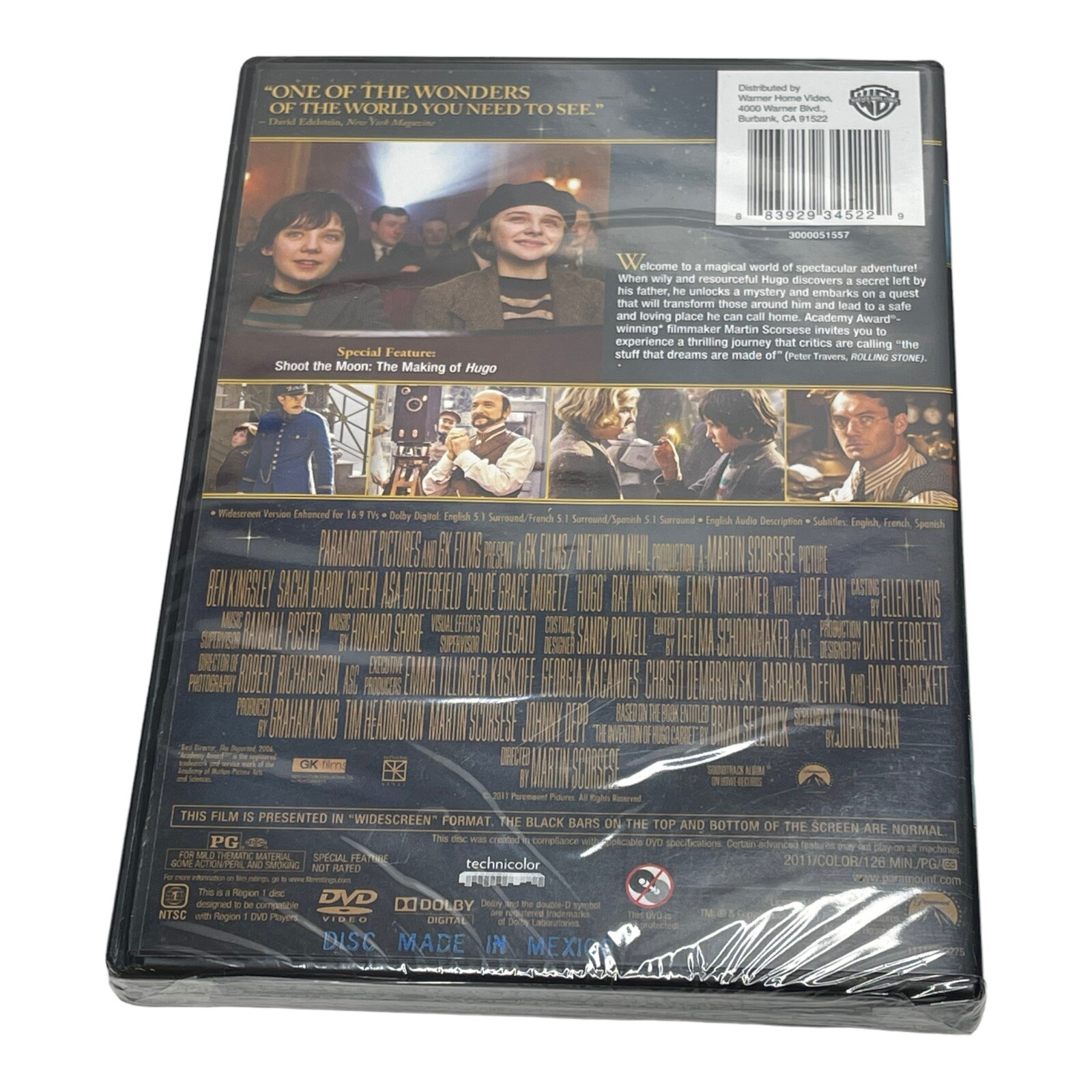 Hugo (dvd Movie Martin Scorsese 2011 Movie ASA Butterfield Chloe Grace ...