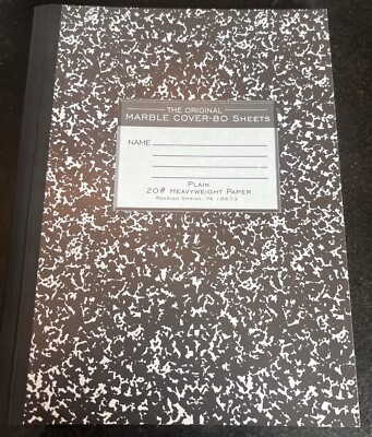 Roaring Spring 80 Sheets Plain Unruled Marble Composition Notebook Lot ...